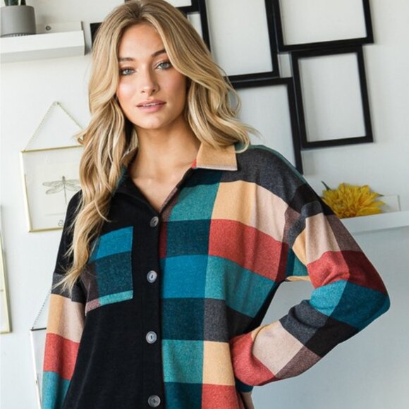 HEIMISH USA | Jackets & Coats | Multi Color Shacket | Poshmark